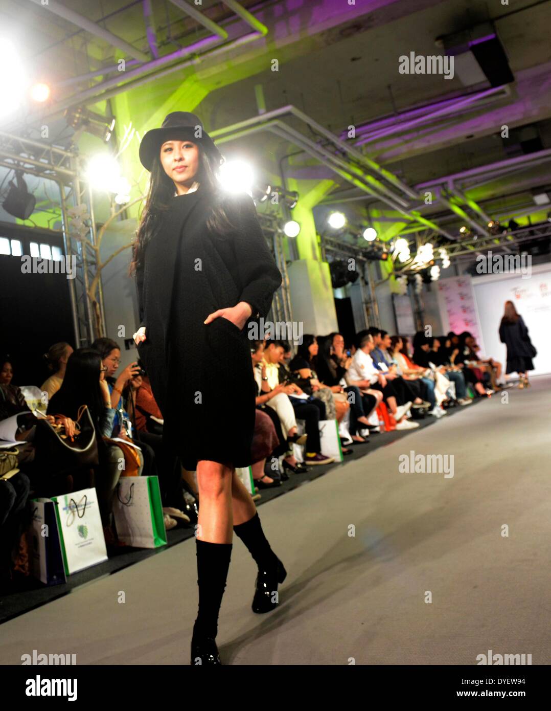Taipei, China's Taiwan. 16th Apr, 2014. A model presents a creation at ...