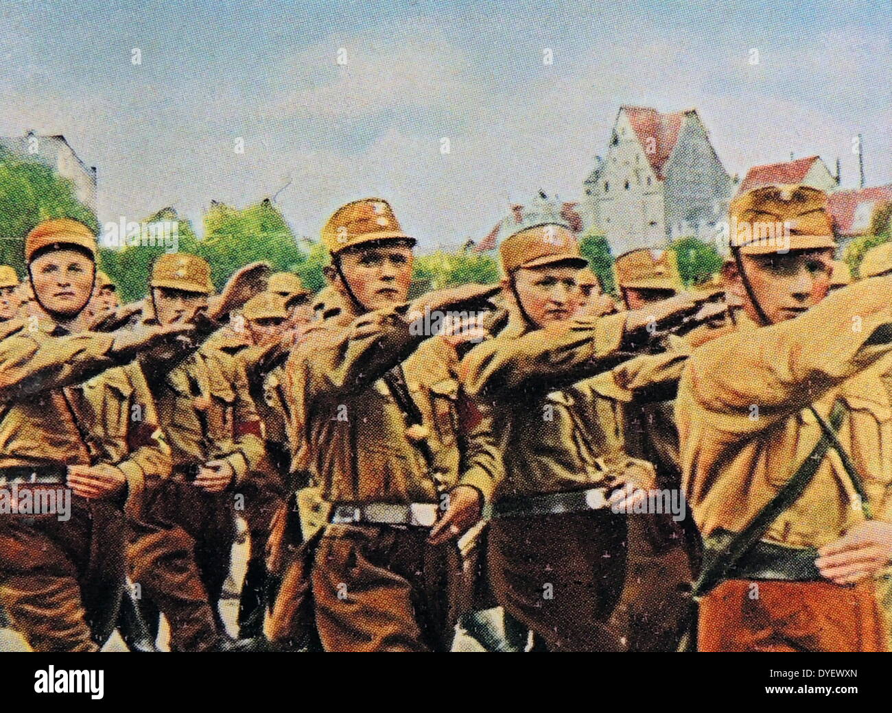 Nazi's march in Thuringia germany circa 1930-32 Stock Photo - Alamy