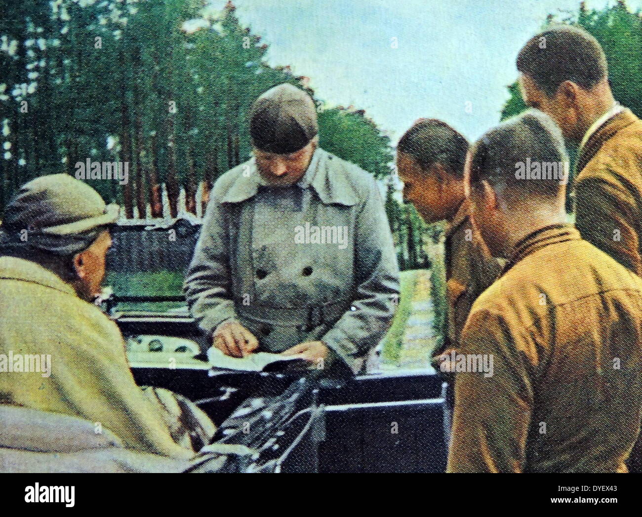 Hitler tours Germany by road. Circa 1932 Stock Photo - Alamy