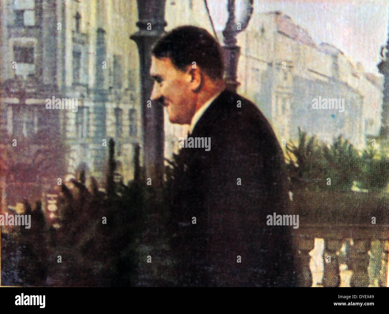 Adolf Hitler looks from a balcony in Berlin circa 1934 Stock Photo - Alamy