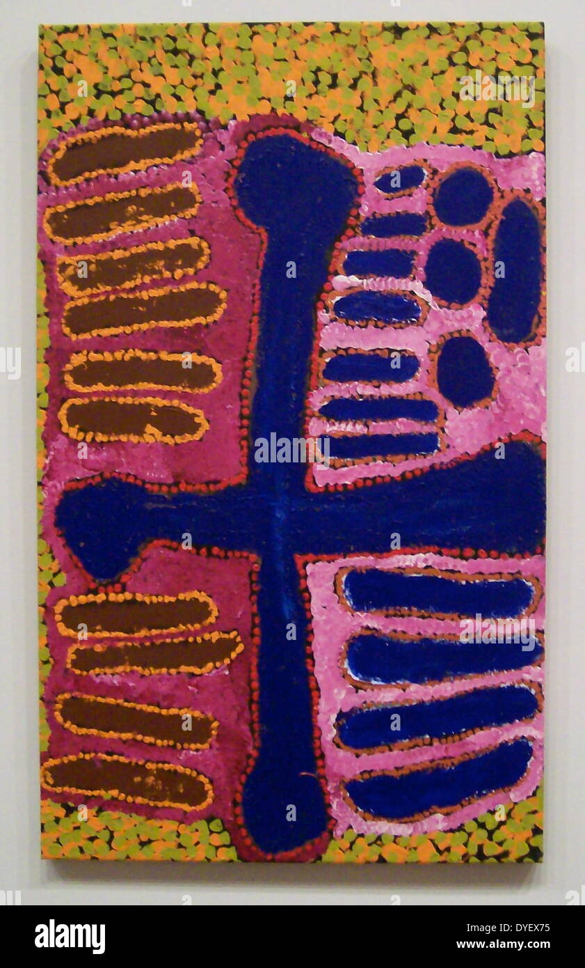 Modern art painting by Australian aboriginal artist Stock Photo - Alamy