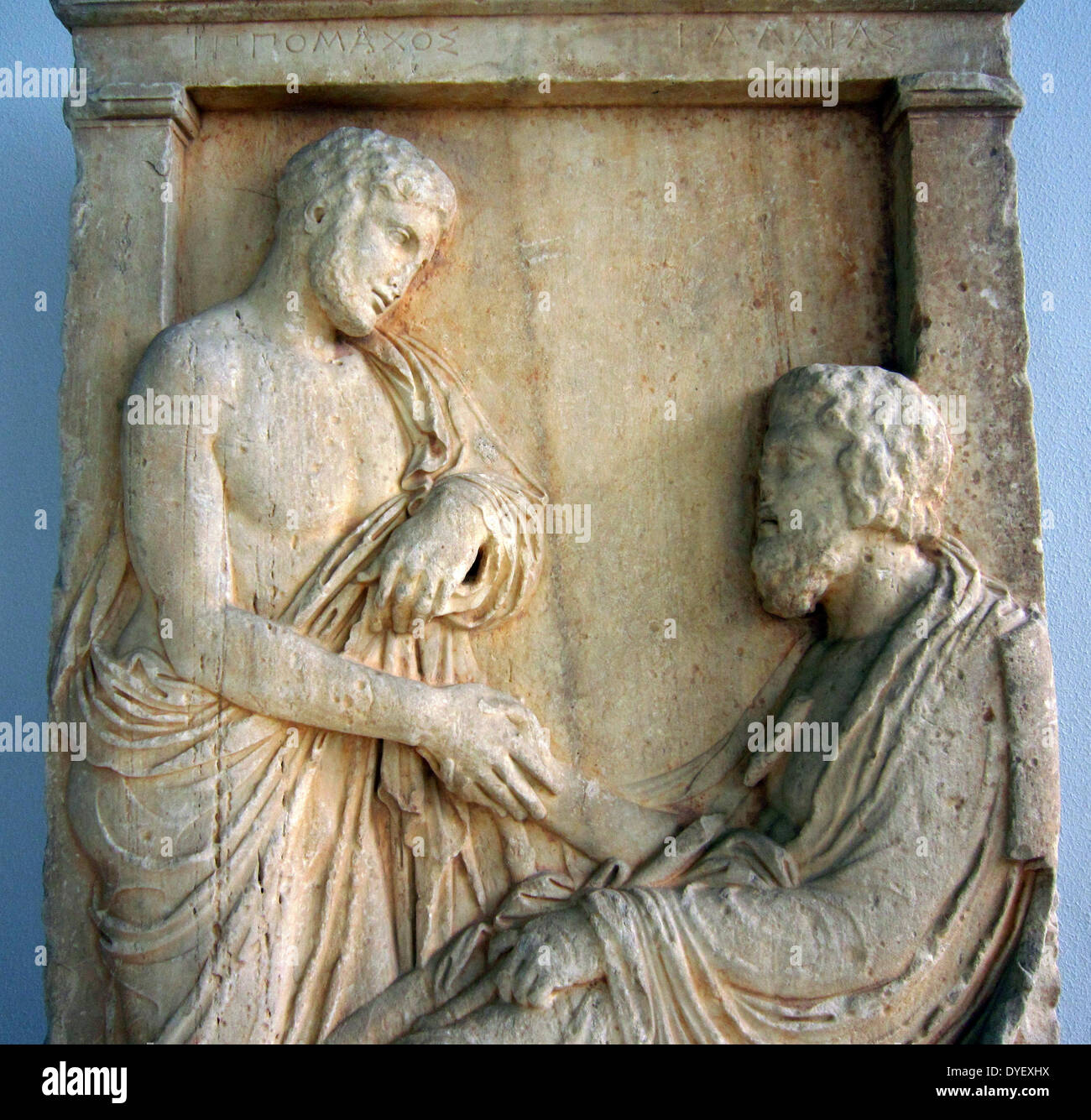 Marble relief shaking hands handshake archaeological museum piraeus ...