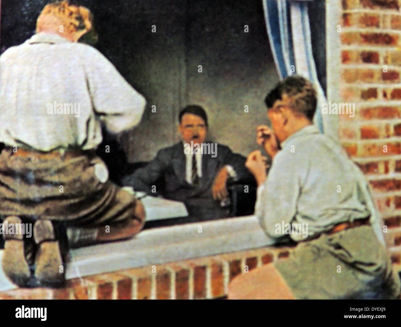 Hitler with adoring supporters. These photographs were taken to enhance ...