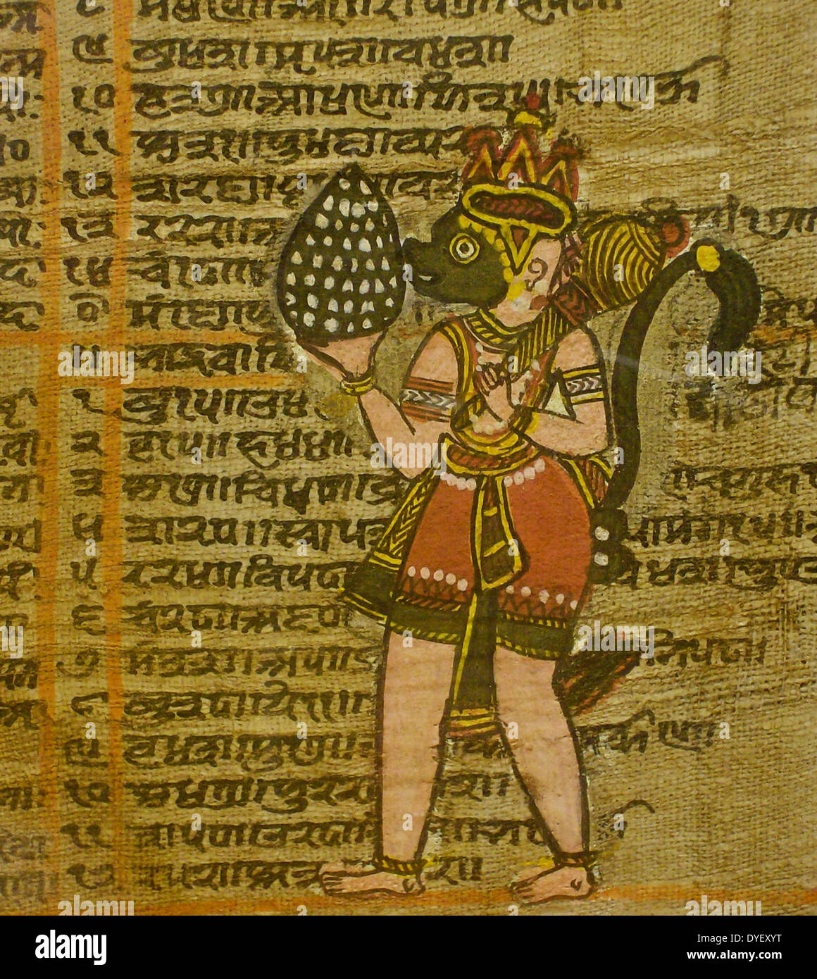 Hanuman, a Hindu deity, is a central character in the Indian epic ...