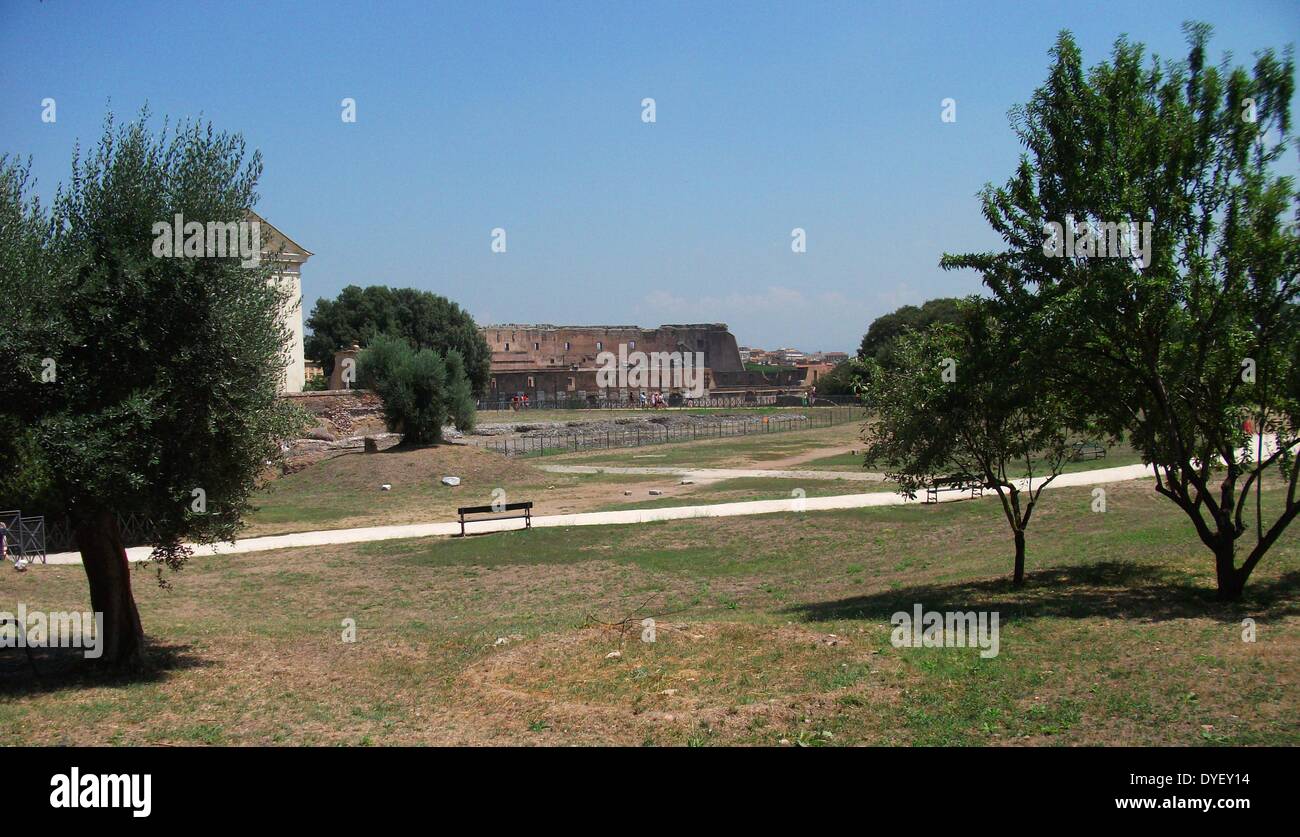 Detail from the Roman Forum, a rectangular plaza in the centre of Rome ...