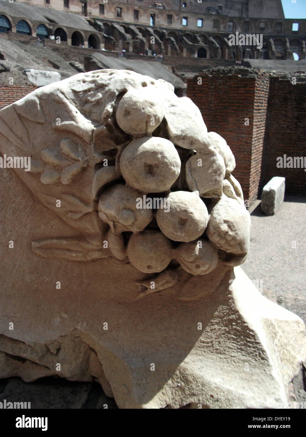 Detail from the Roman Forum, a rectangular plaza in the centre of Rome ...