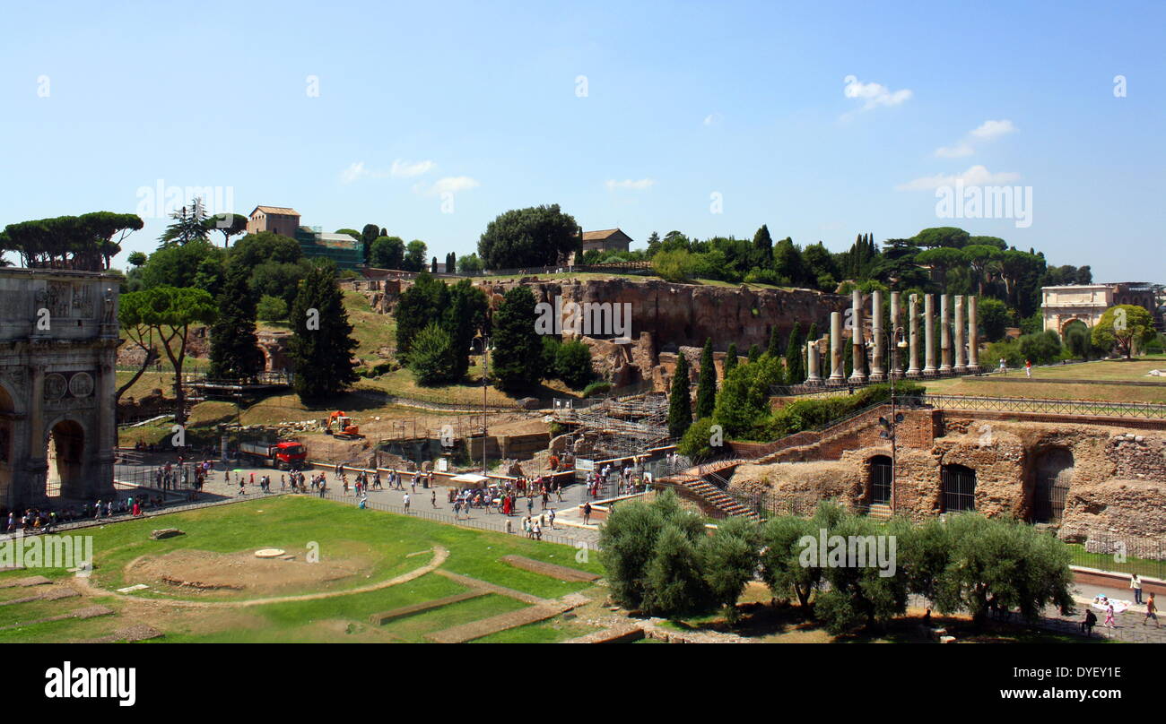 The Roman Forum, a rectangular plaza in the centre of Rome, Italy ...