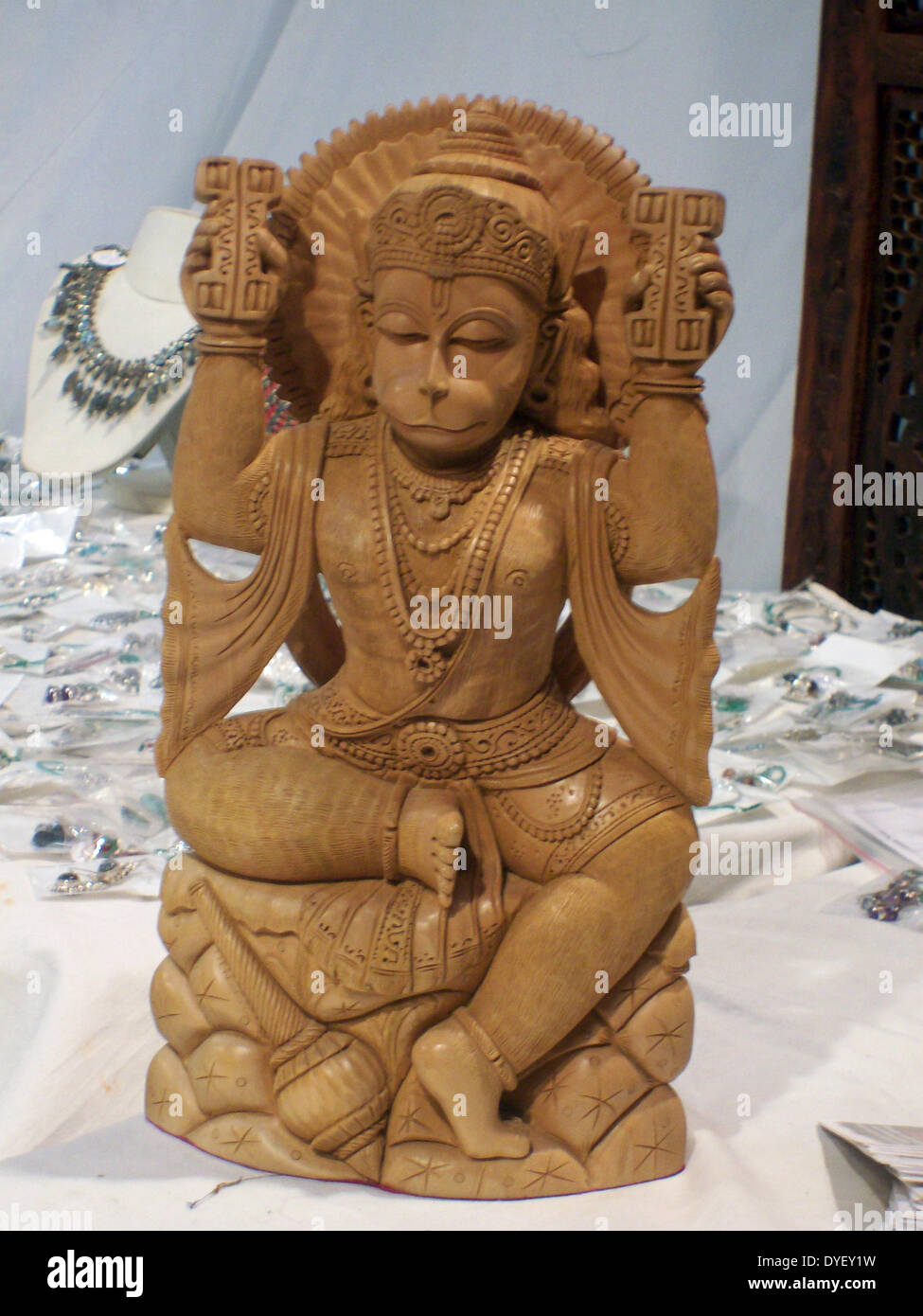 Hanuman, a Hindu deity, is a central character in the Indian epic ...