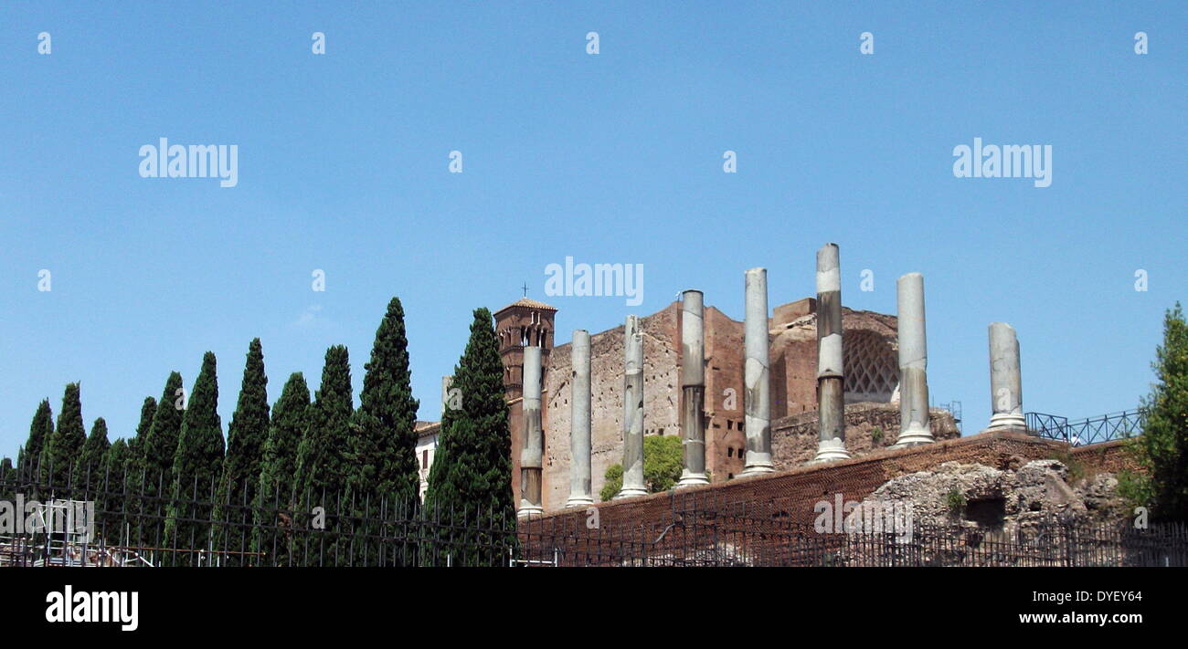 The Roman Forum, a rectangular plaza in the centre of Rome, Italy ...