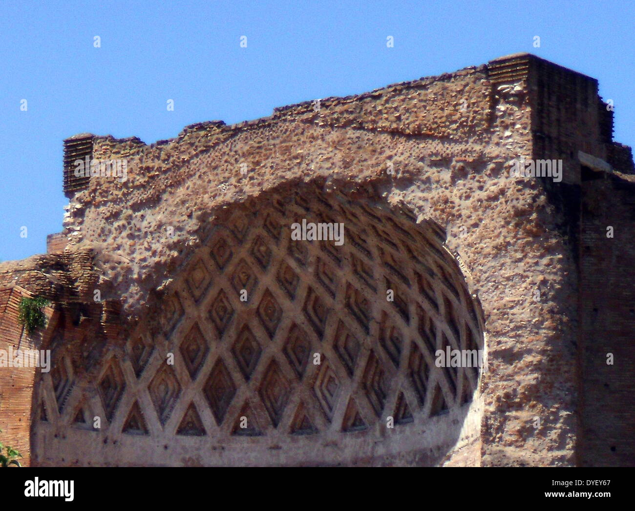 Detail from the Roman Forum, a rectangular plaza in the centre of Rome ...