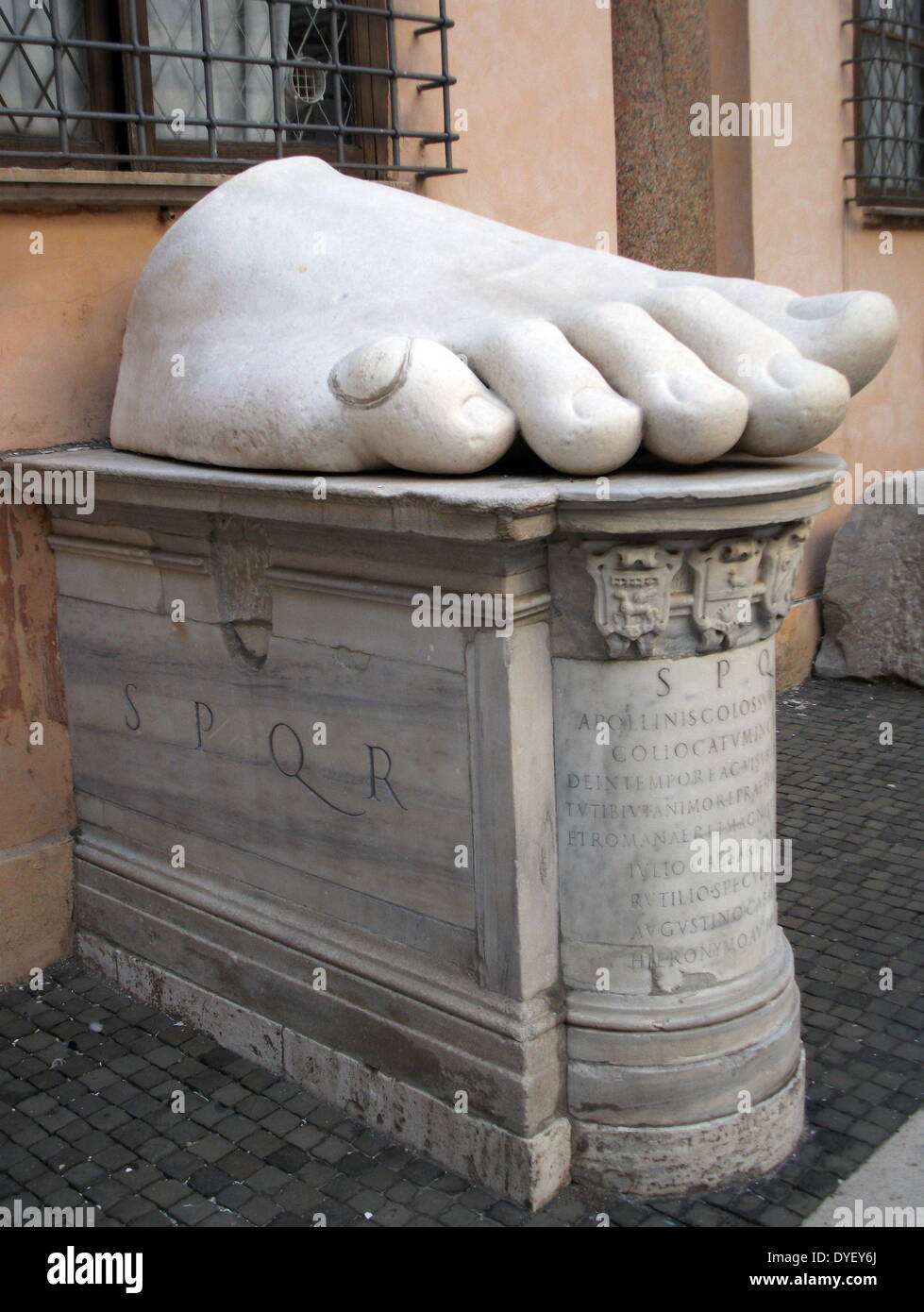 Detail from the Colossus of Constantine, an acrolithic statue that once ...
