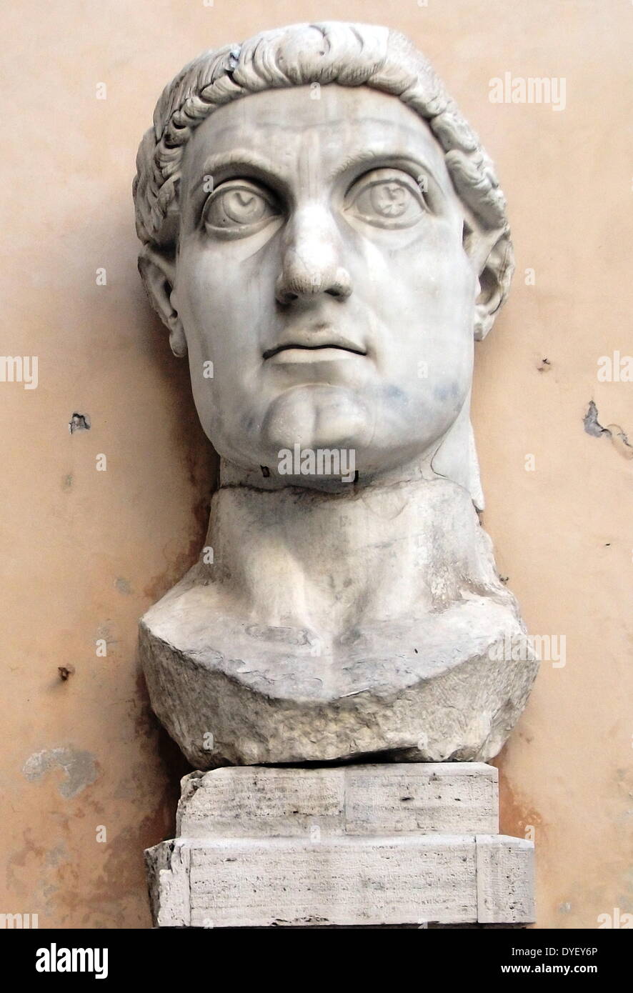 Detail from the Colossus of Constantine, an acrolithic statue that ...