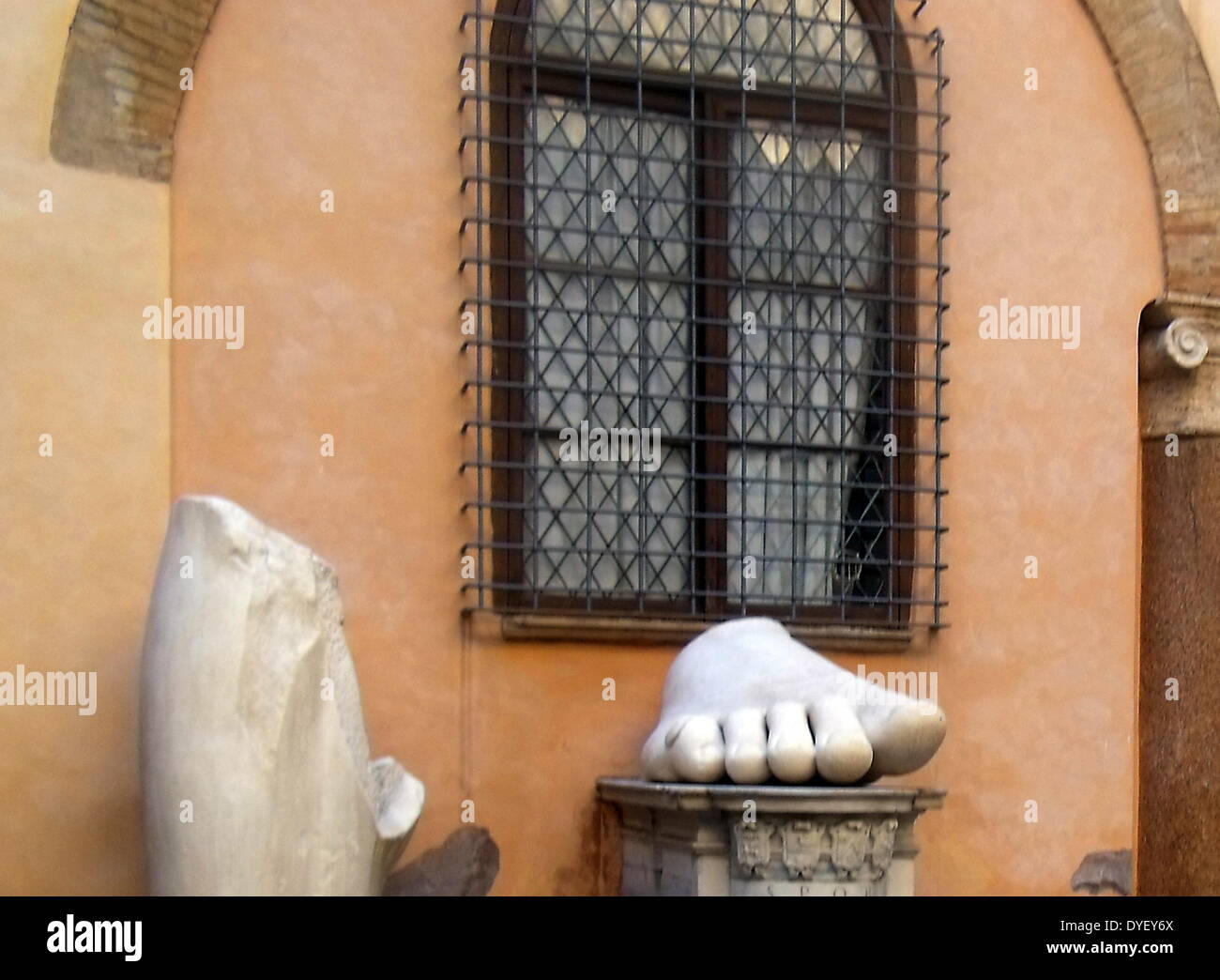 Detail from the Colossus of Constantine, an acrolithic statue that once ...