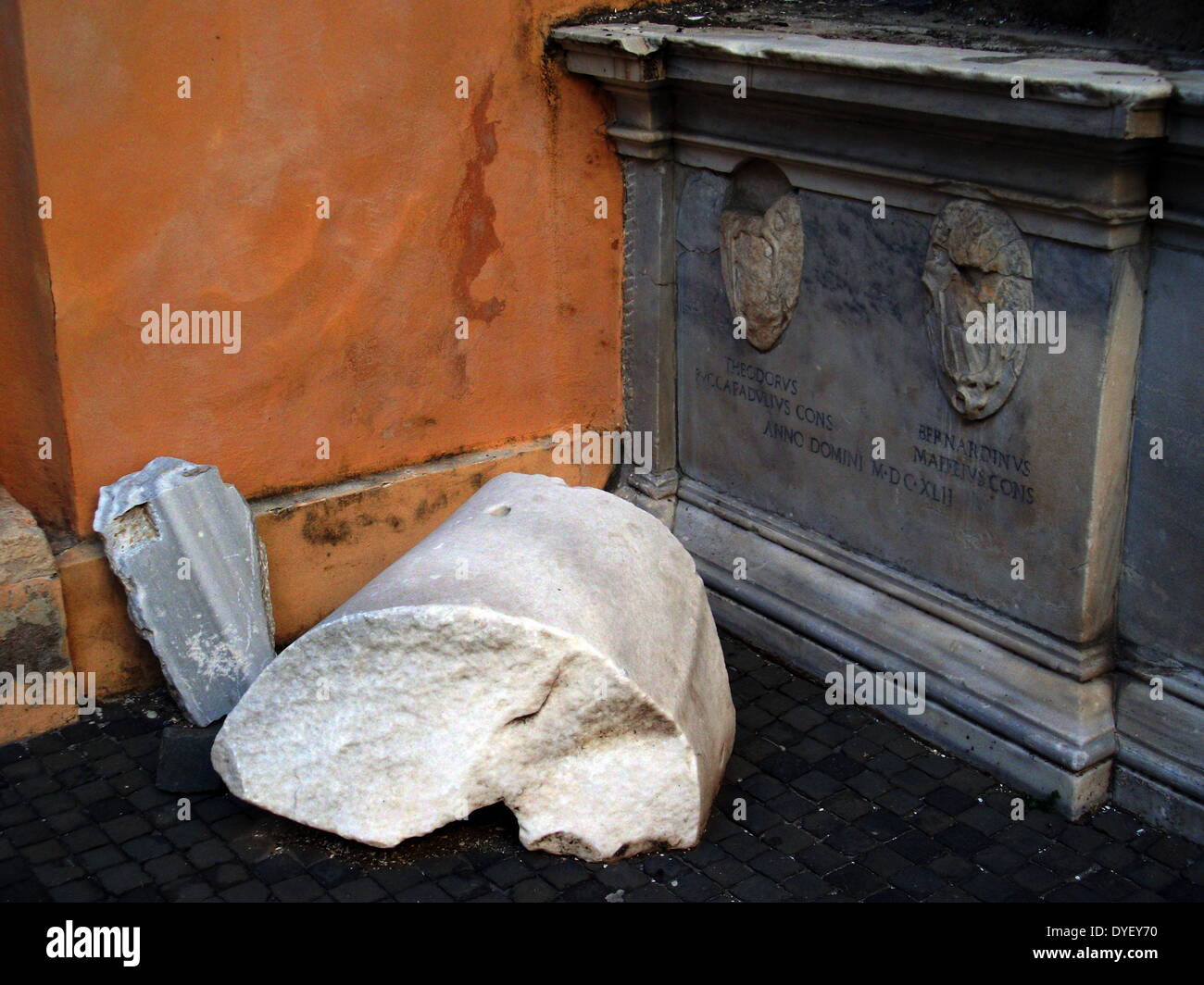Detail from the Colossus of Constantine, an acrolithic statue that once ...