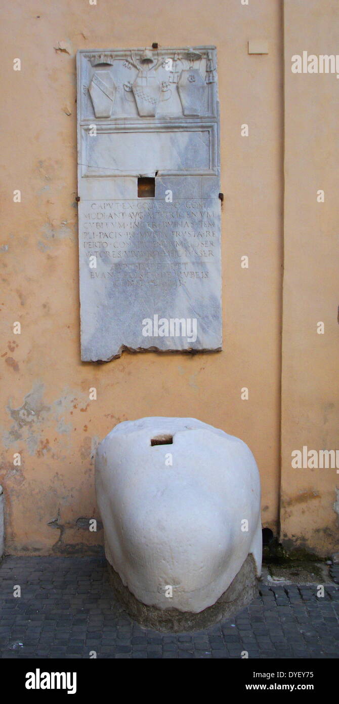 Detail from the Colossus of Constantine, an acrolithic statue that once ...