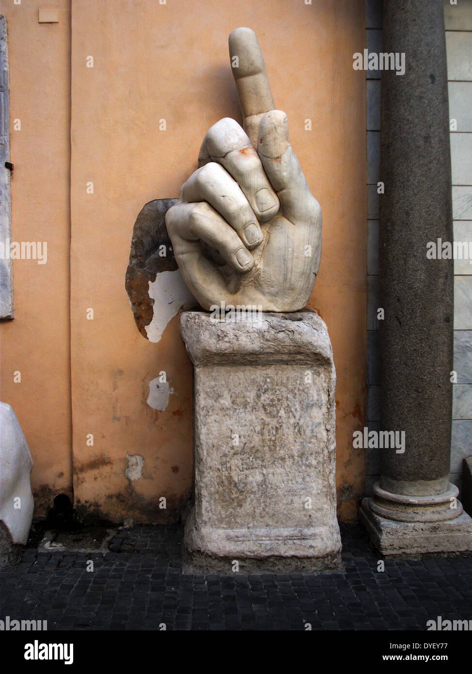 Detail from the Colossus of Constantine, an acrolithic statue that once ...