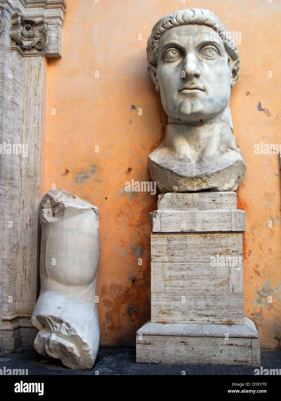 The Colossus of Constantine, an acrolithic statue that once occupied ...