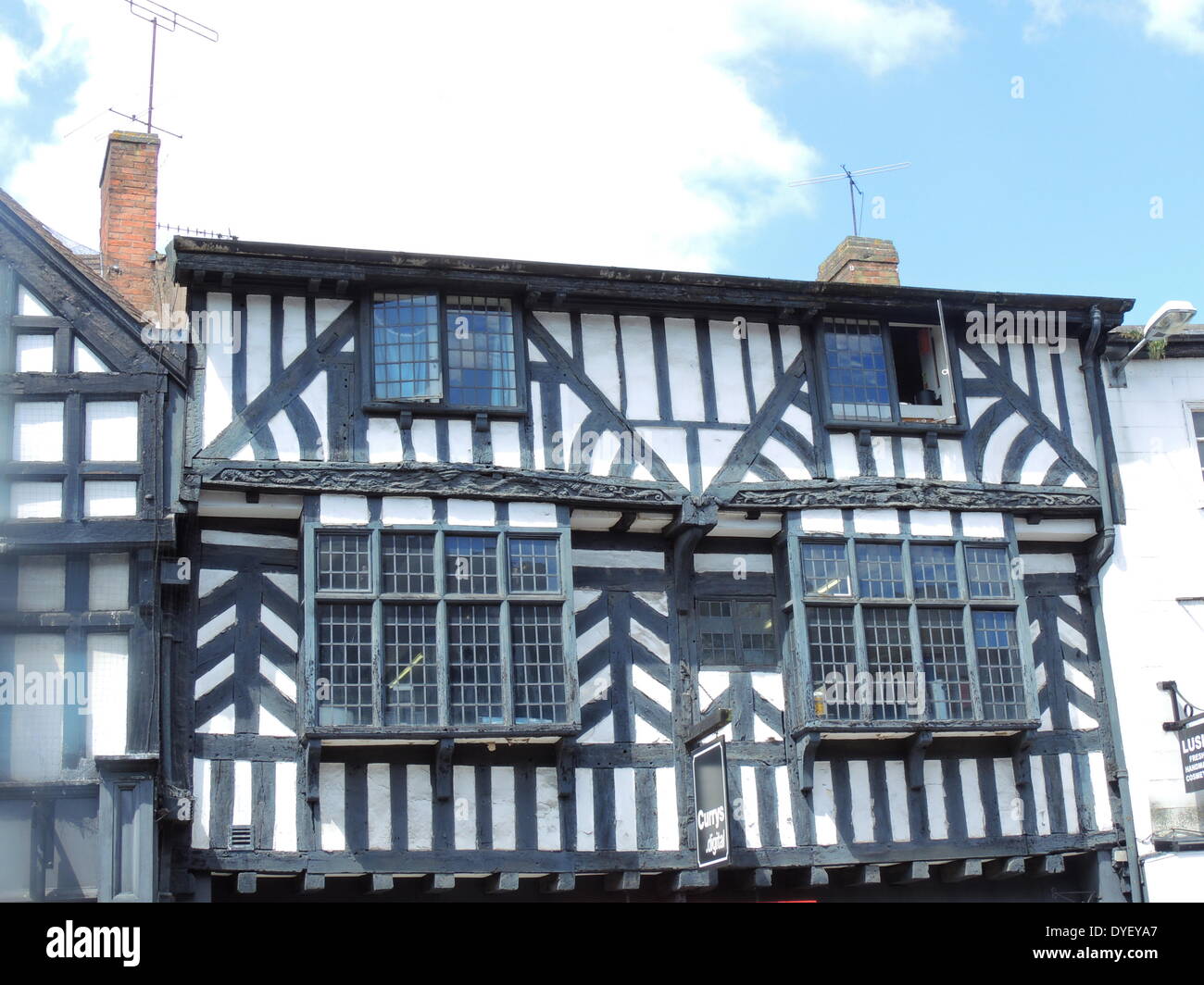 Half timbered Tudor buildings in Stratford upon Avon, England. These ...