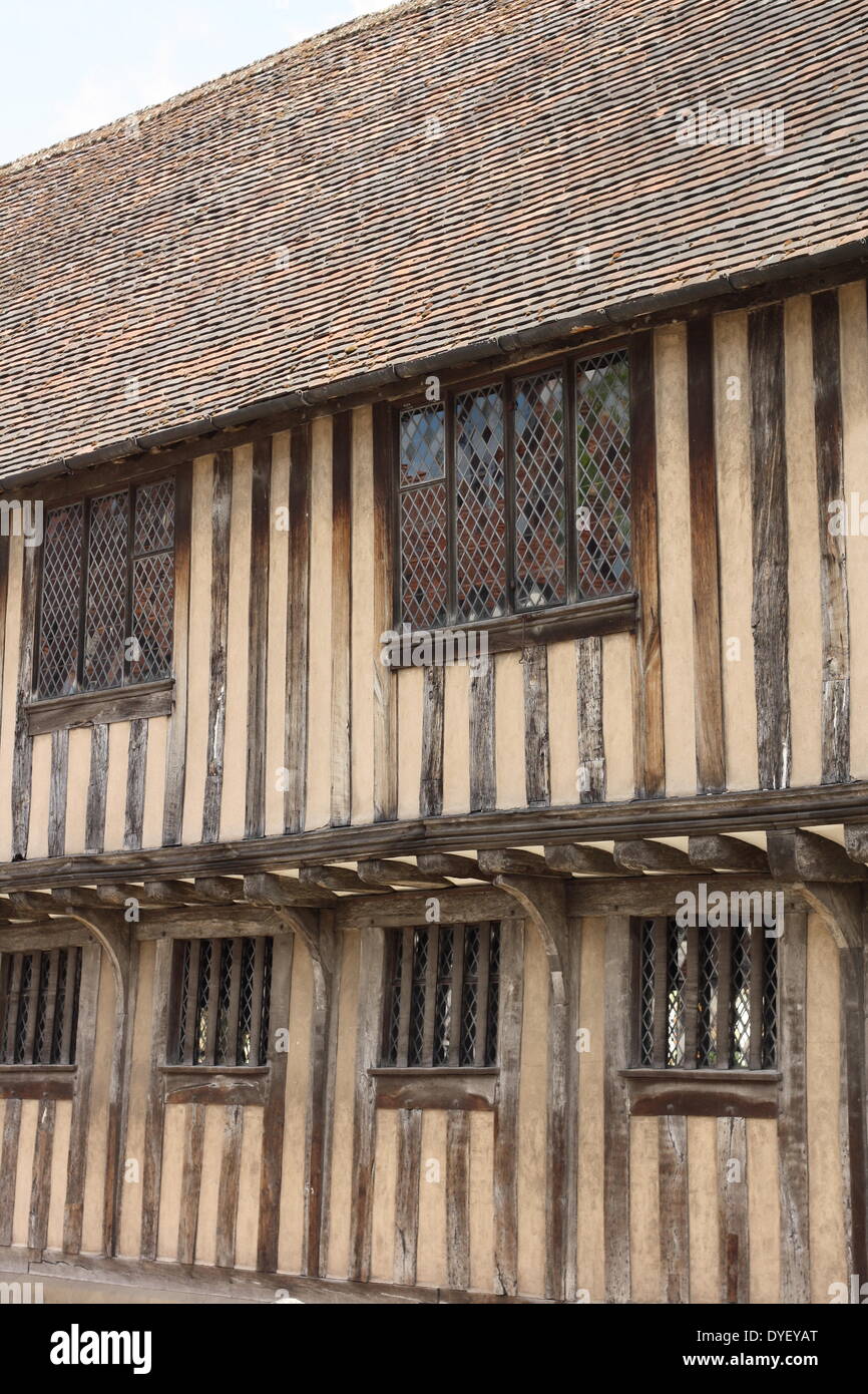 Half timbered Tudor buildings in Stratford upon Avon, England. These ...