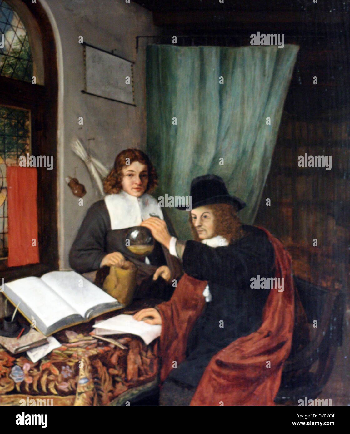 A doctor casting the water by Osias Dyck. Dutch Oil Painting 17th ...