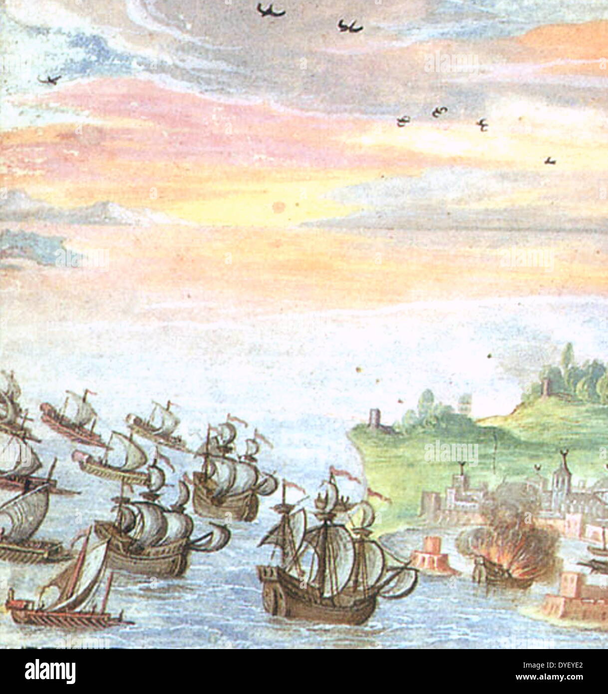 Painted series telling the story of Nicosia under siege, which happened ...