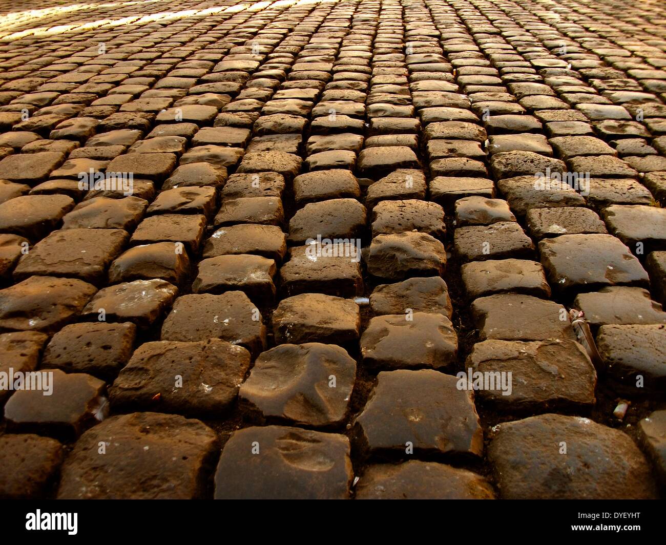 Cobbled stone floor detail from the entrance/courtyard to the ...