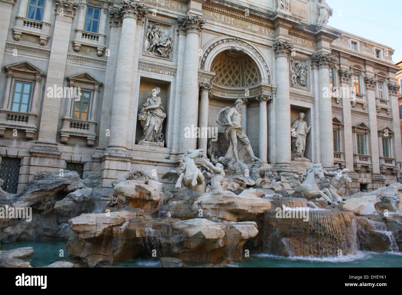 The Trevi Fountain, located in Rome, Italy. Made between 1732-1762 AD ...