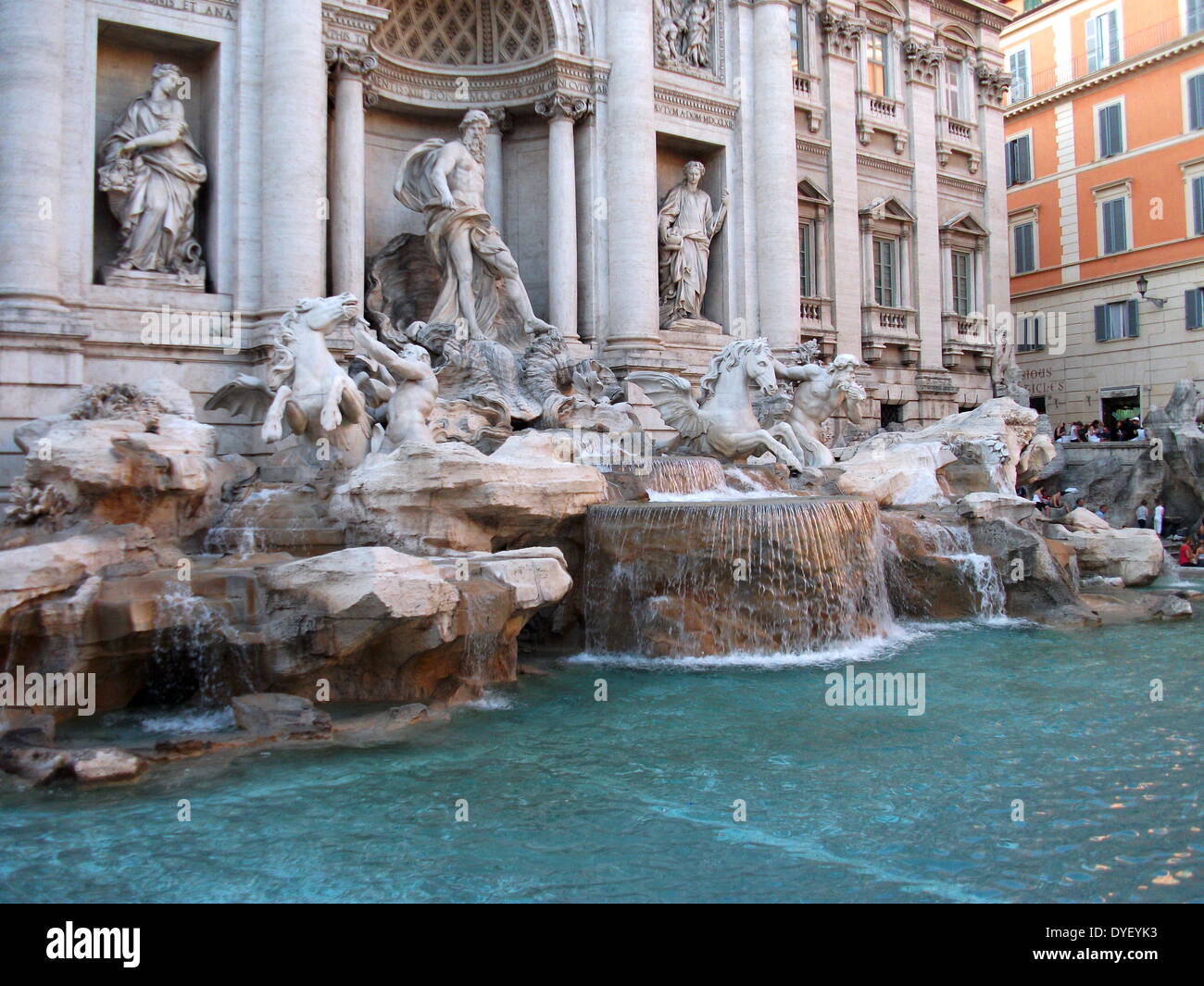 The Trevi Fountain, located in Rome, Italy. Made between 1732-1762 AD ...