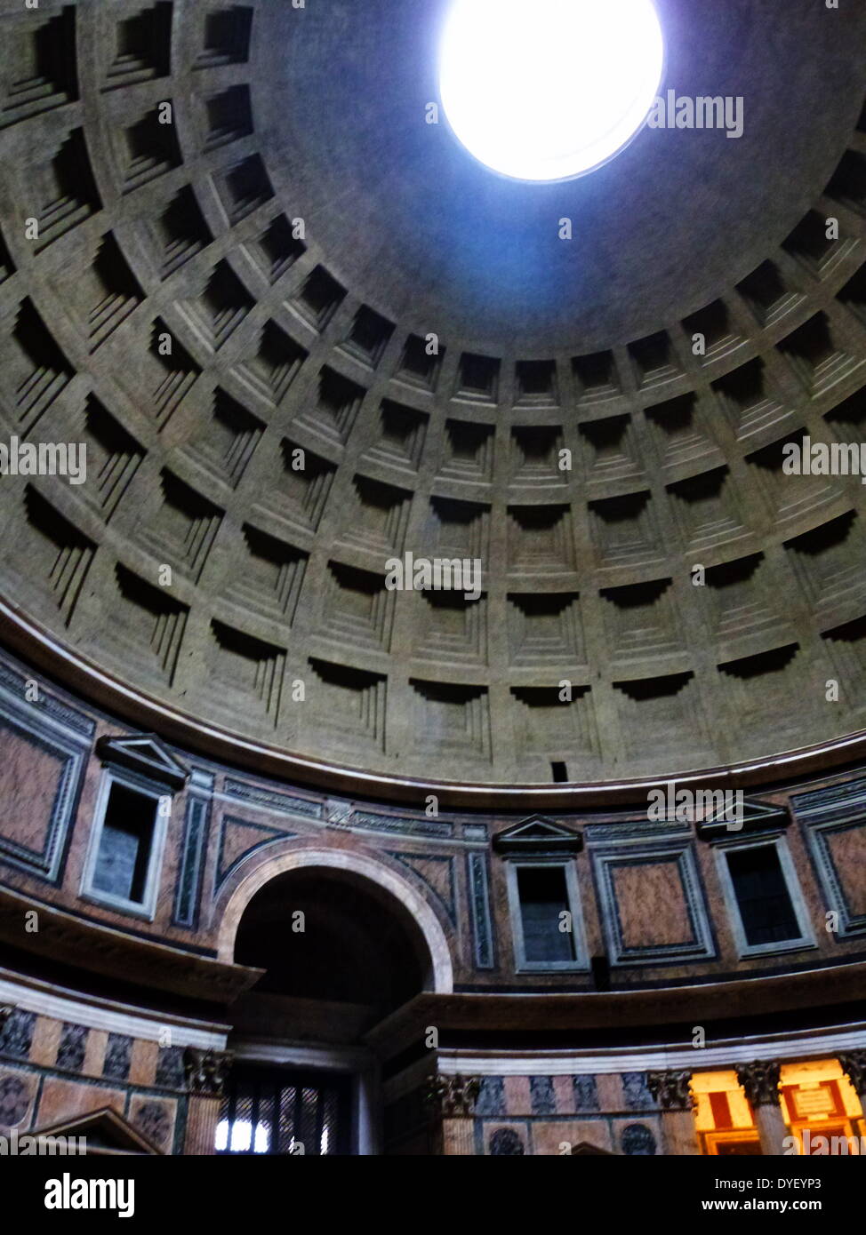 Internal detail from the Pantheon, Rome. Now a Catholic church, but was ...
