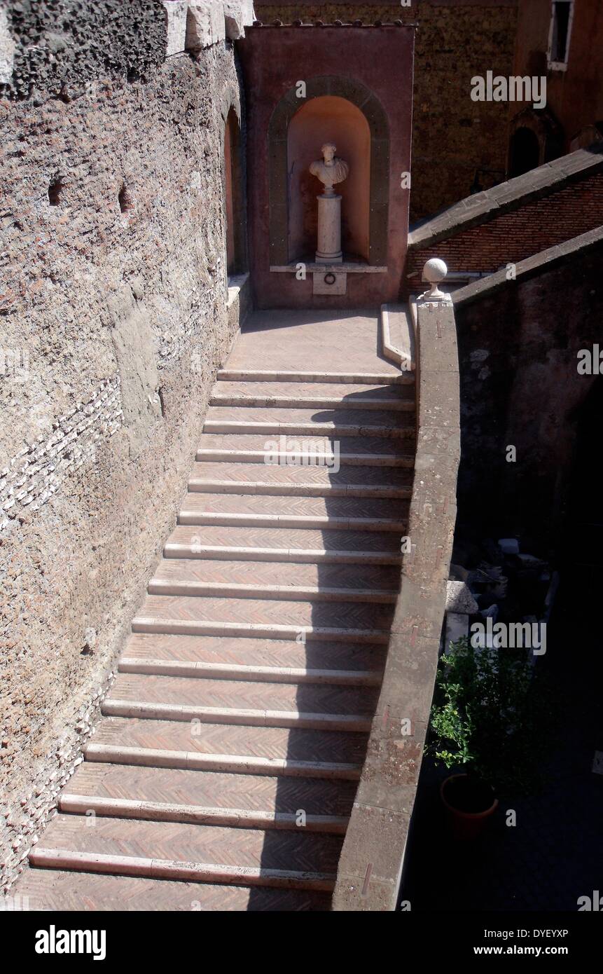 Italy rome castel santangelo castle stairs hadrian emperor hi-res stock ...