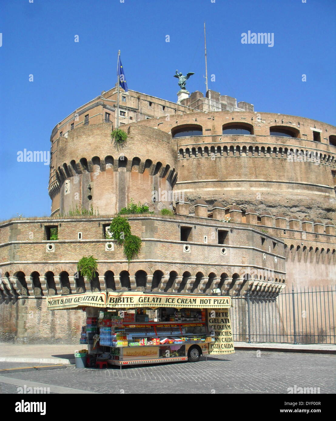 The Castel Sant'Angelo is a tall cylindrical building in Parco Adriano ...