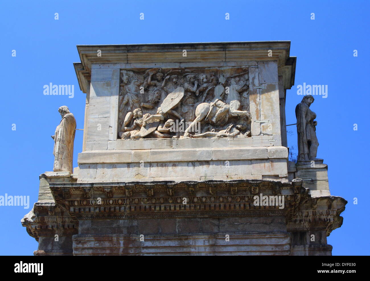 Relief detail from The Arch of Constantine, a triumphal, or victory ...
