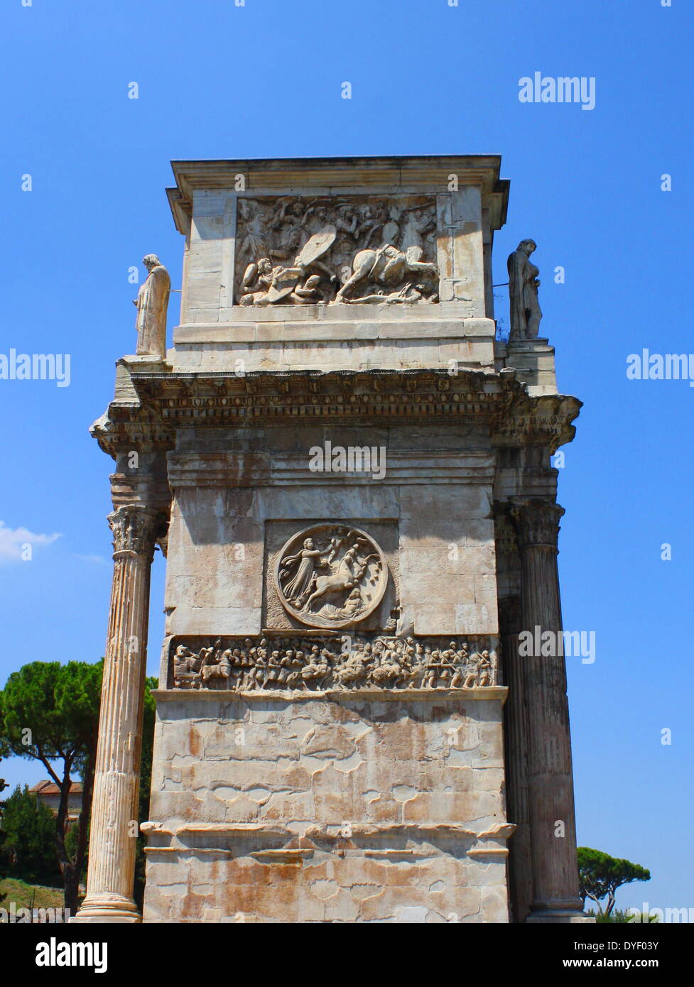 Relief detail from The Arch of Constantine, a triumphal, or victory ...