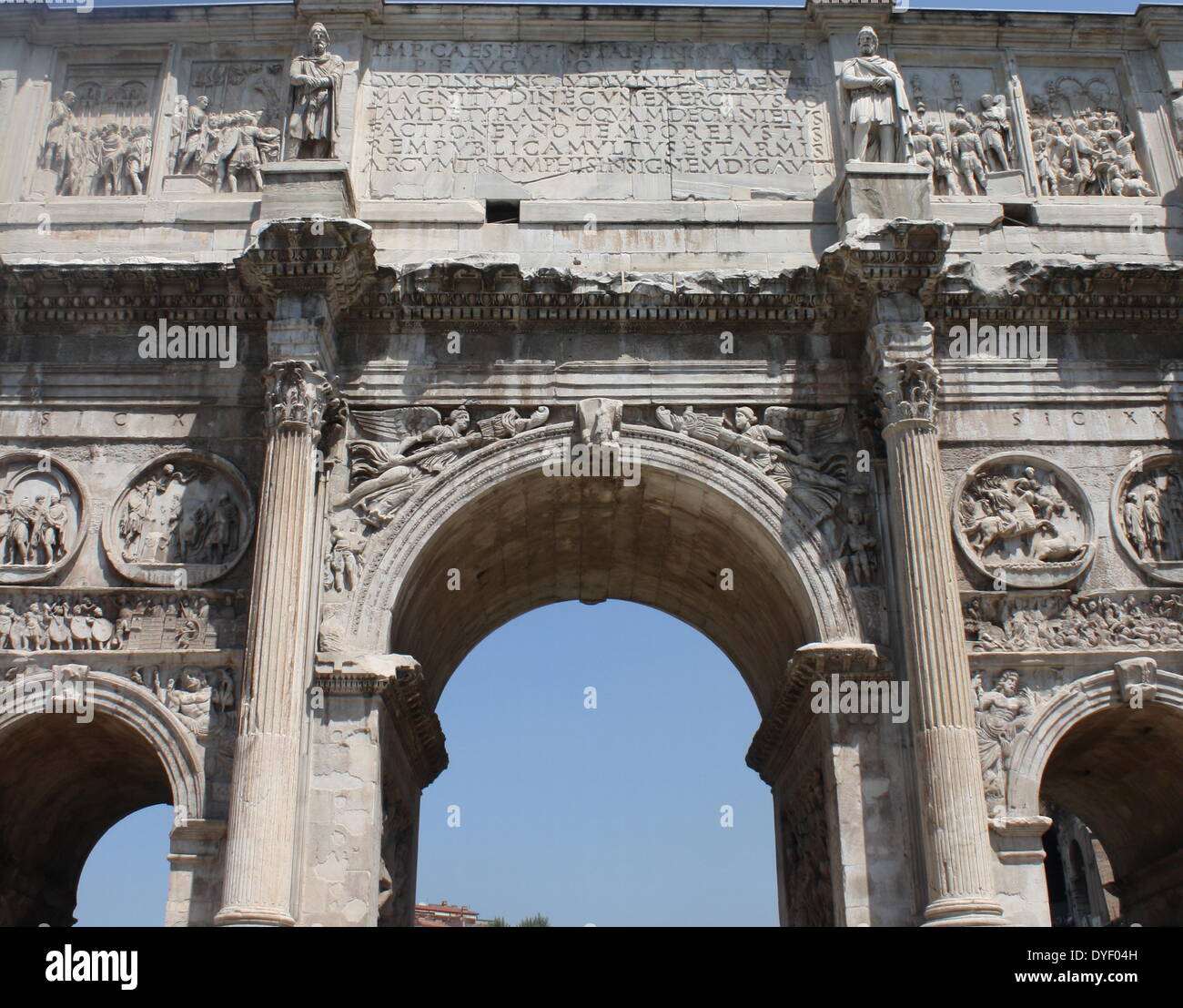 Relief detail from The Arch of Constantine, a triumphal, or victory ...