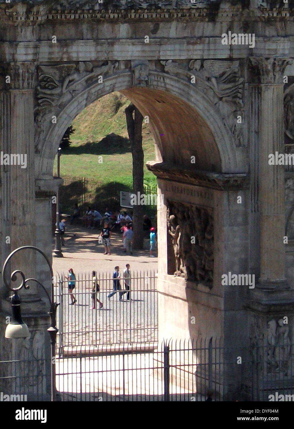 Relief detail from The Arch of Constantine, a triumphal, or victory ...