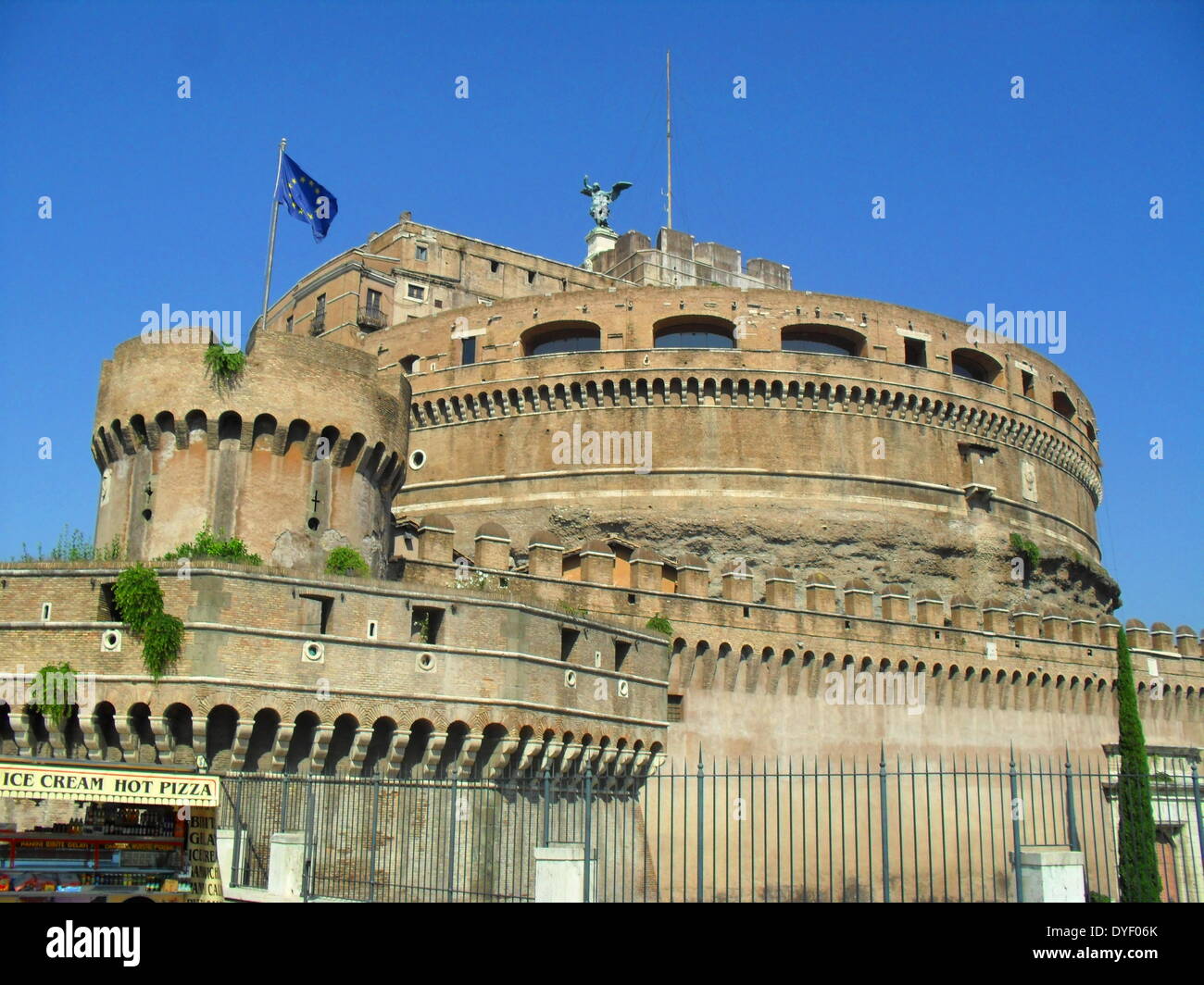 The Castel Sant'Angelo is a tall cylindrical building in Parco Adriano ...