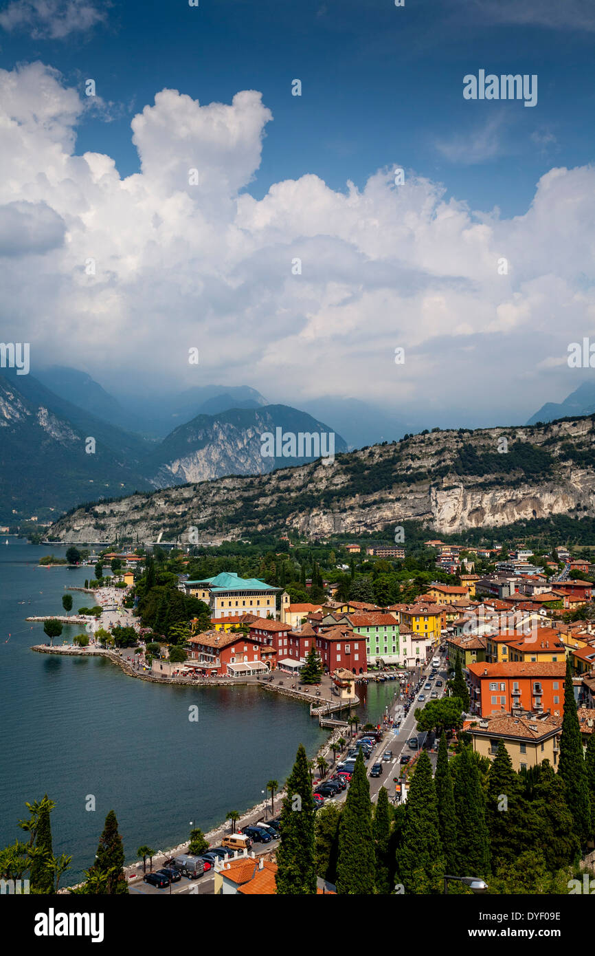 An Aerial View of The Town of Torbole, Lake Garda, Italy Stock Photo ...