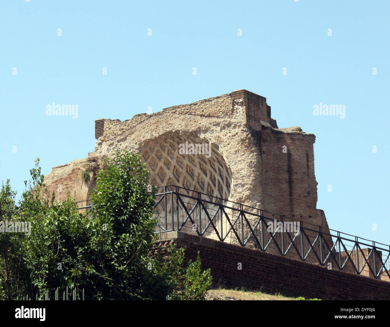 Detail from the Roman Forum, a rectangular plaza in the centre of Rome ...