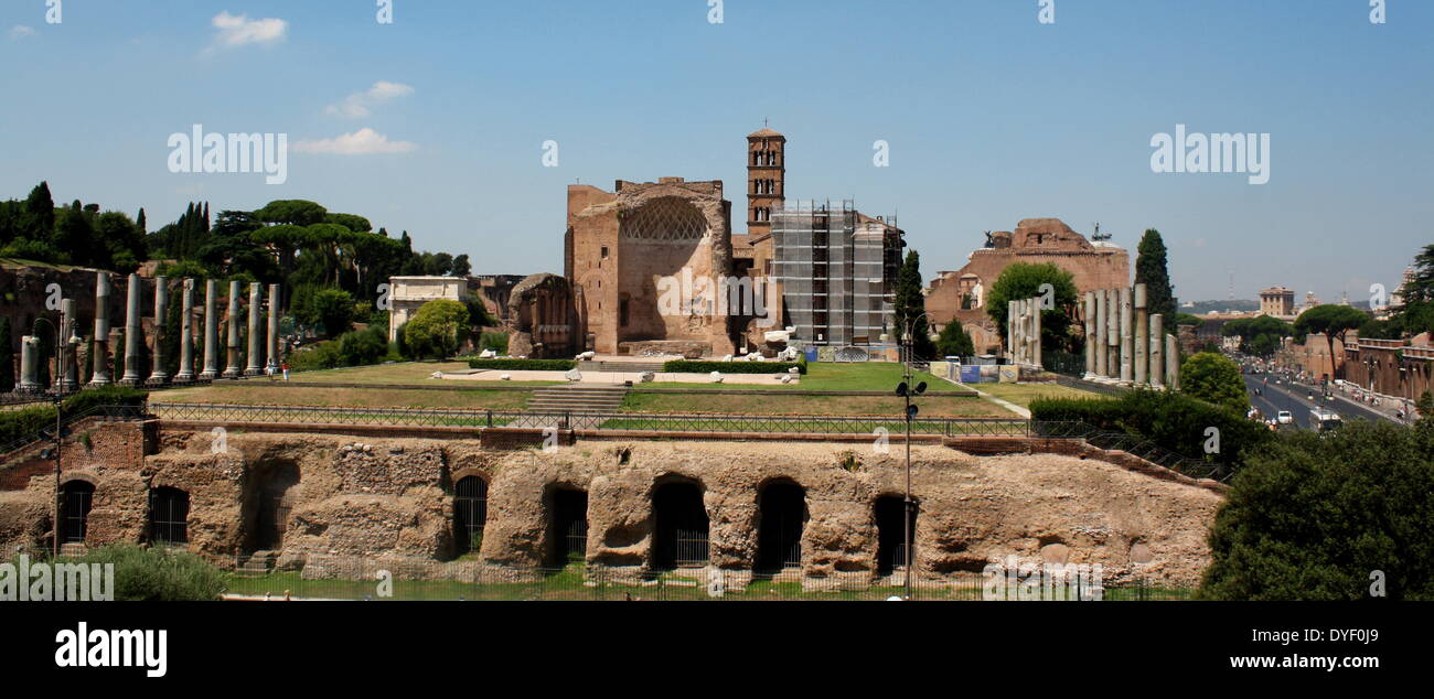 The Roman Forum, a rectangular plaza in the centre of Rome, Italy ...