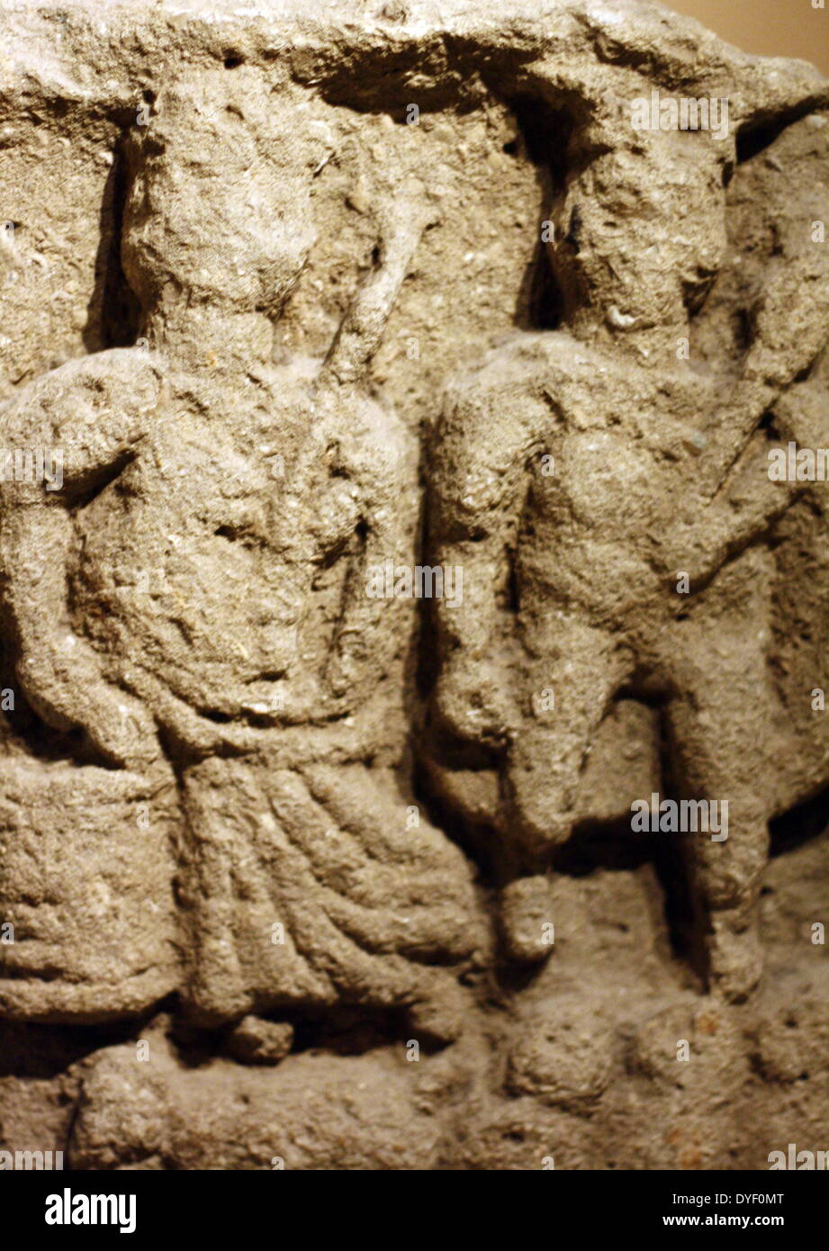 Stone tablet relief image of Mercury and Rosmerta (The Celtic goddess ...