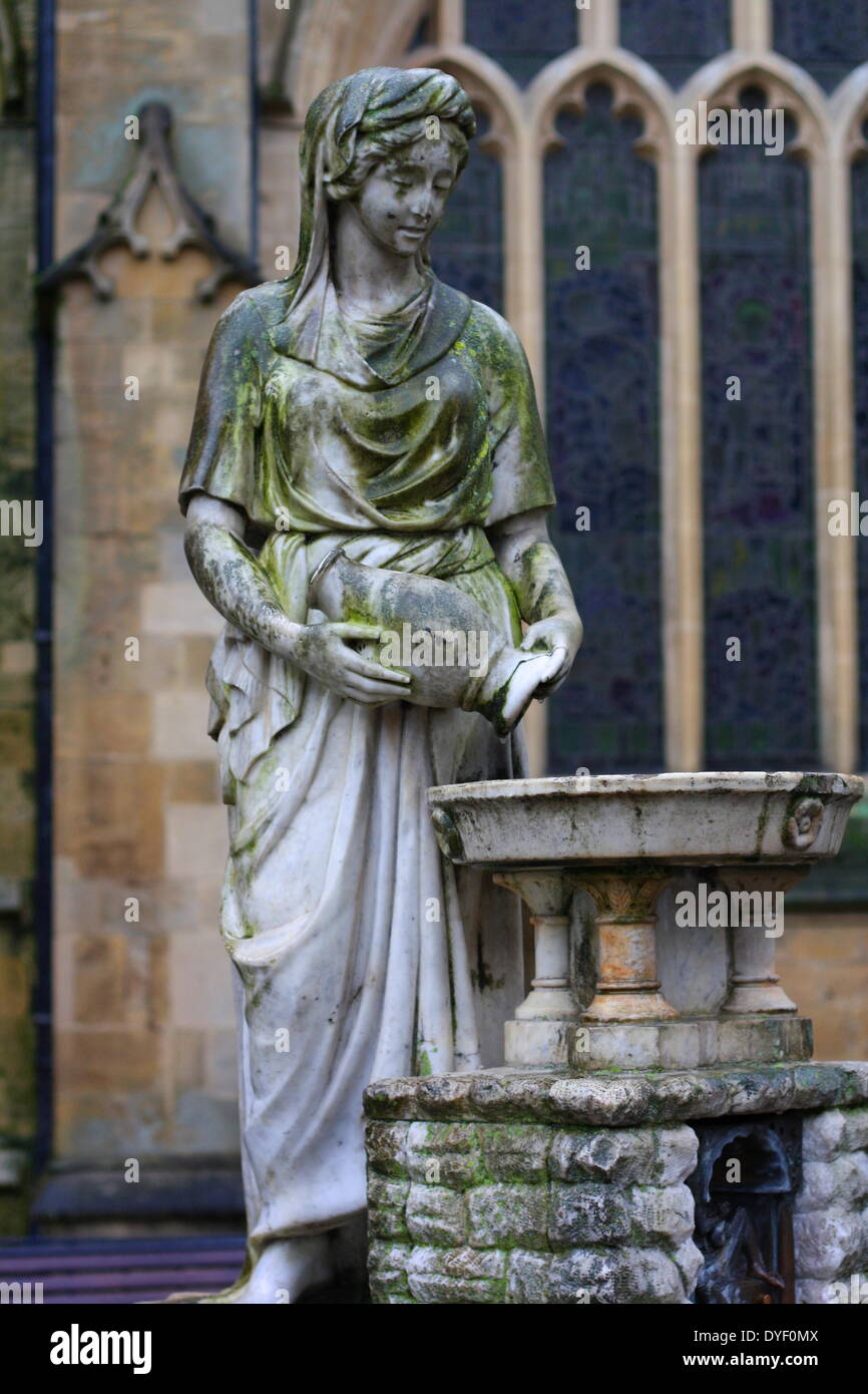 Female statue outside of the roman baths in somerset hi-res stock ...
