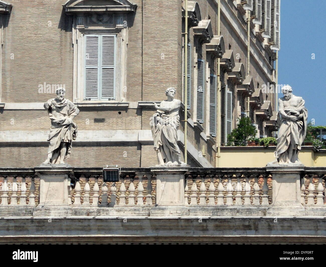 Architectural detail at the Papal Apartments in Saint Peter's Square in ...