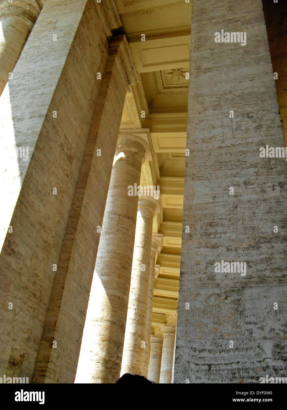 Column detail at St. Peter's Basilica in the Vatican City, Italy. The ...