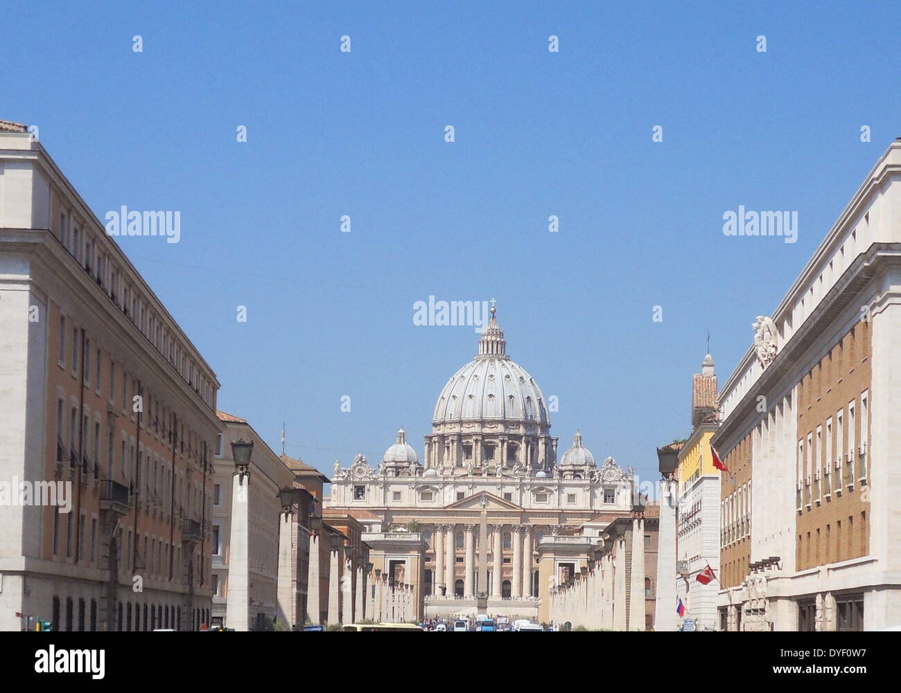 St. Peter's Basilica in the Vatican City, Italy. The church is the most ...