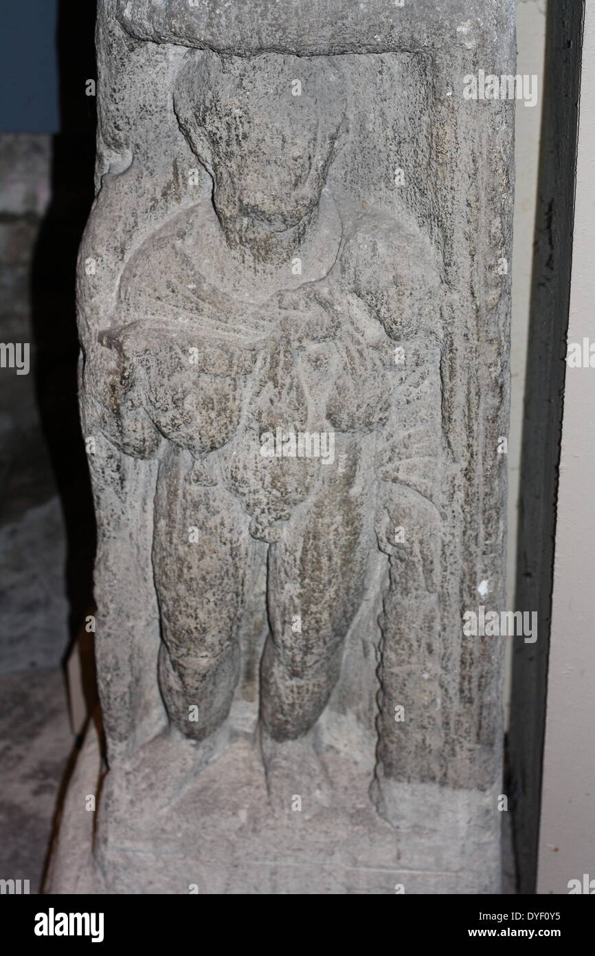 The sacrificial altar from the Roman city of Bath. Featuring relief ...