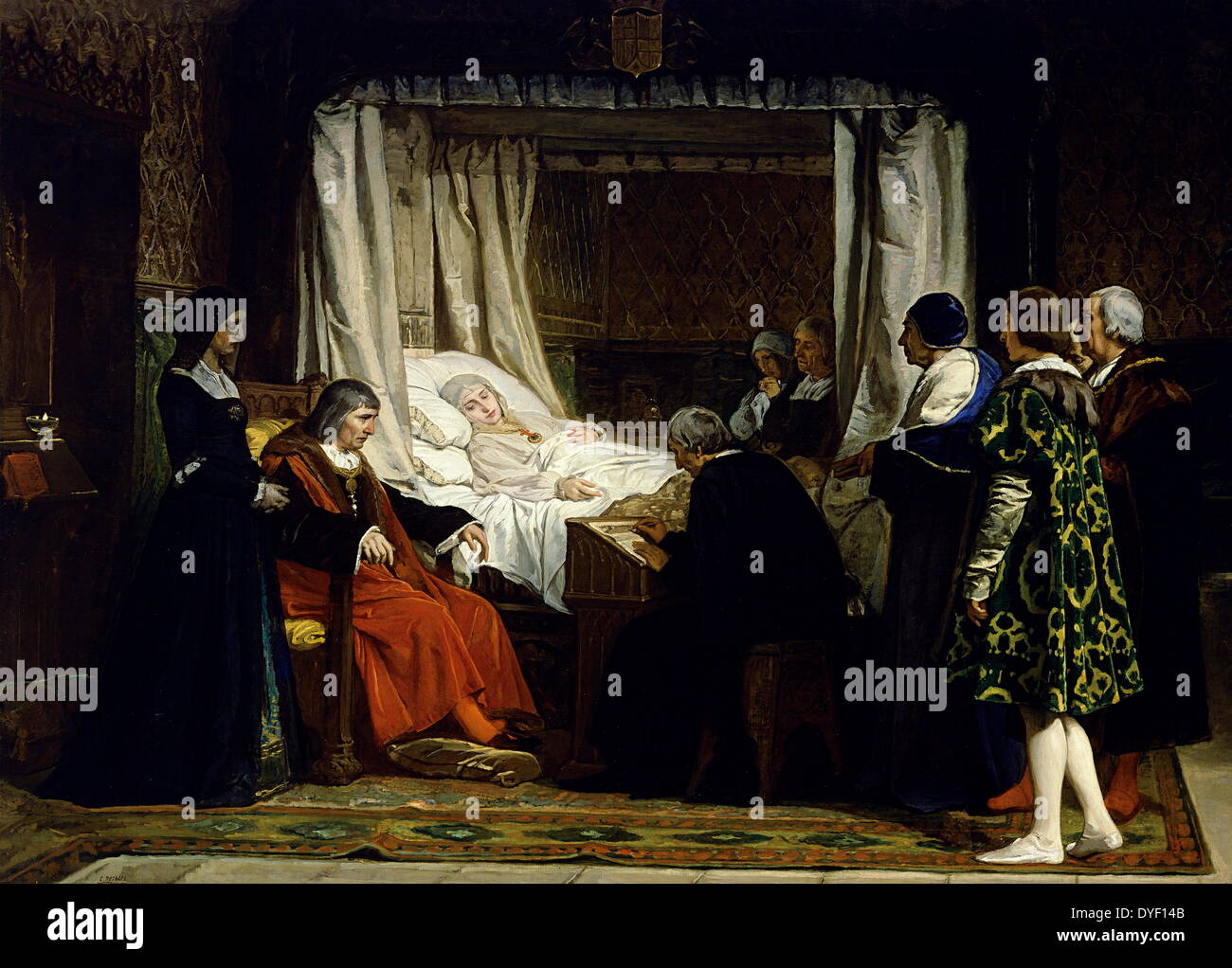 Painting of queen isabel la catolica laying on her bed hi-res stock ...
