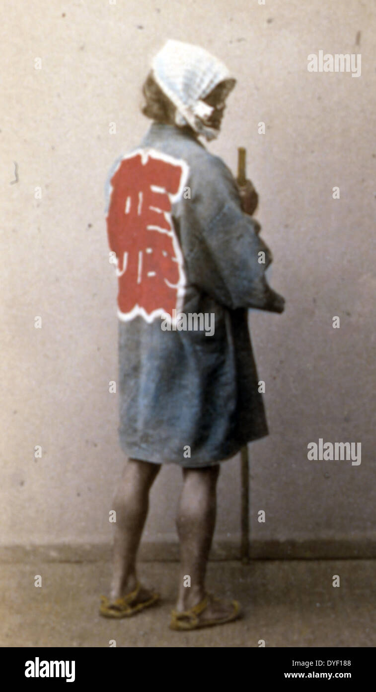 Studio portrait of a Japanese labourer, by Felice Beato, photographer ...