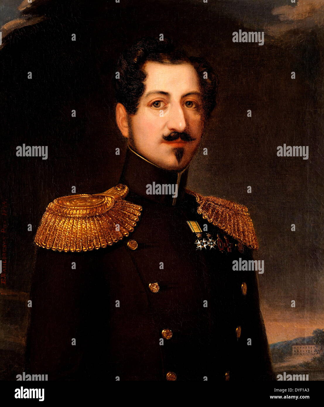 Portrait painting of "Oscar I, King of Sweden and Norway 1844-1859". By ...