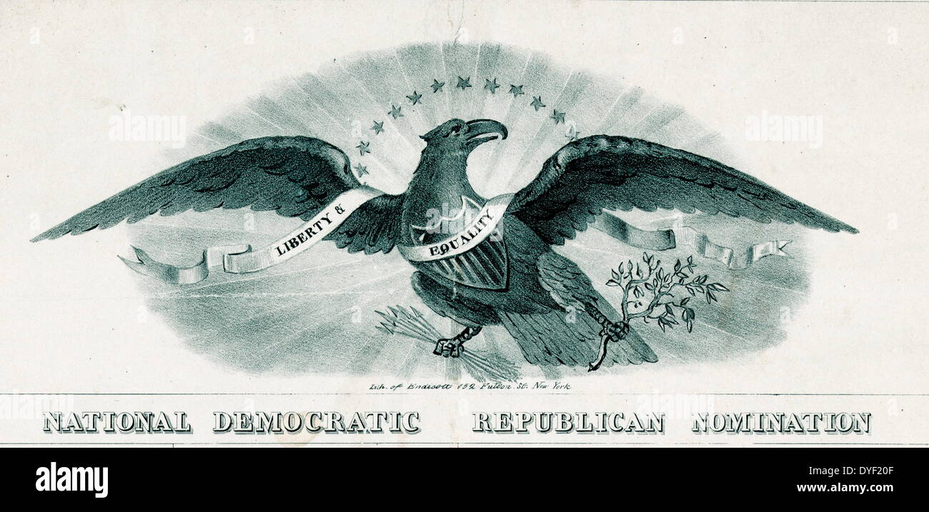 Illustration of an Eagle from a political Poster from 1840 for the ...