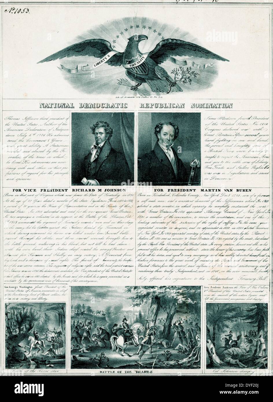 Political Poster from 1840 for the National Democrat Republican ...